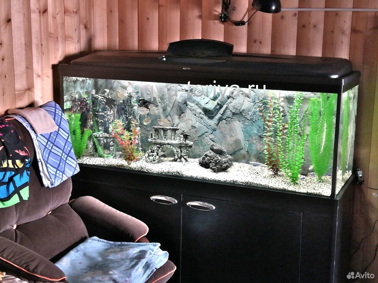 Продам Б/У Аквариумы, технику, крышки с подсветкой