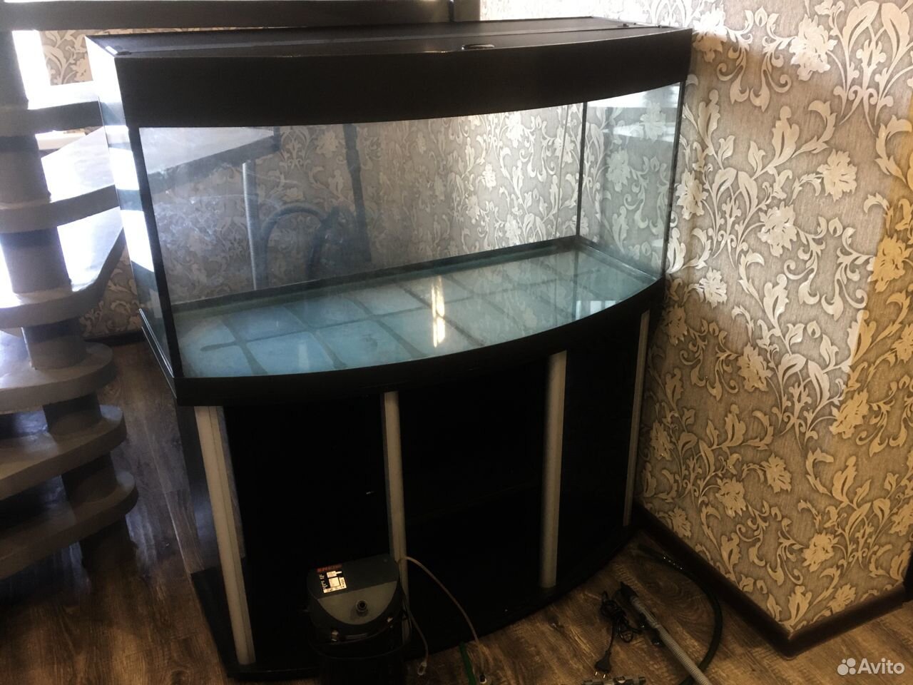 Панорамный аквариум в сборе