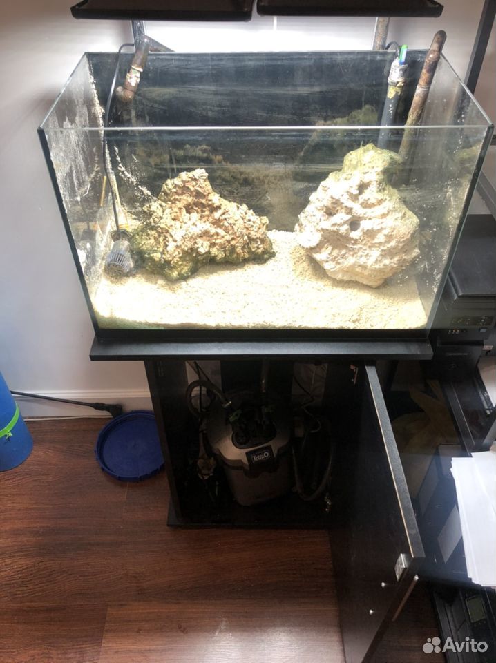Аквариум 80л, тумба, свет, фильтр, помпа, обогрева
