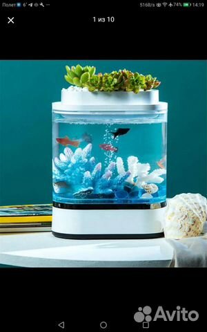 Акваферма Xiaomi Geometry mini Lazy Fish Tank новы