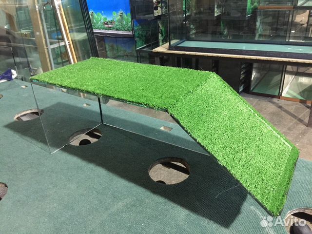 Большой плот- площадка для черепах 50х25х25+сходня