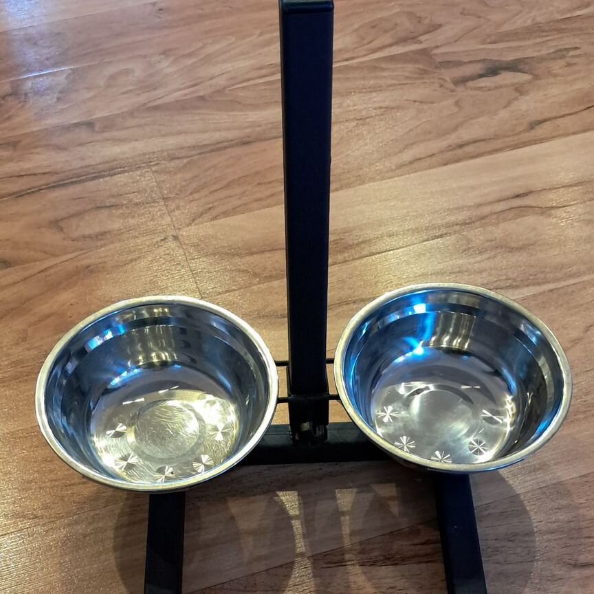 Миски для собак на подставке двойные 0,75 литра