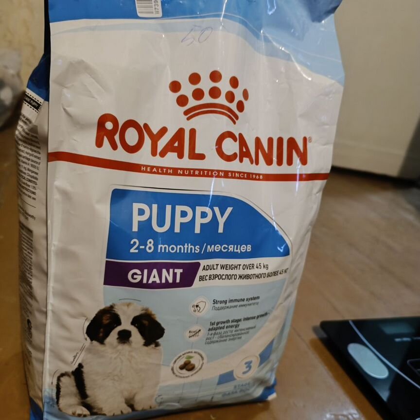 Корм для собак royal canin puppy giant