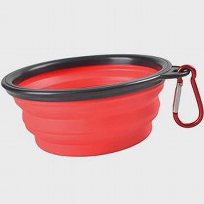 Складная силиконовая миска для собак dzomnok 1000 мл Красный, 1000ml, Red