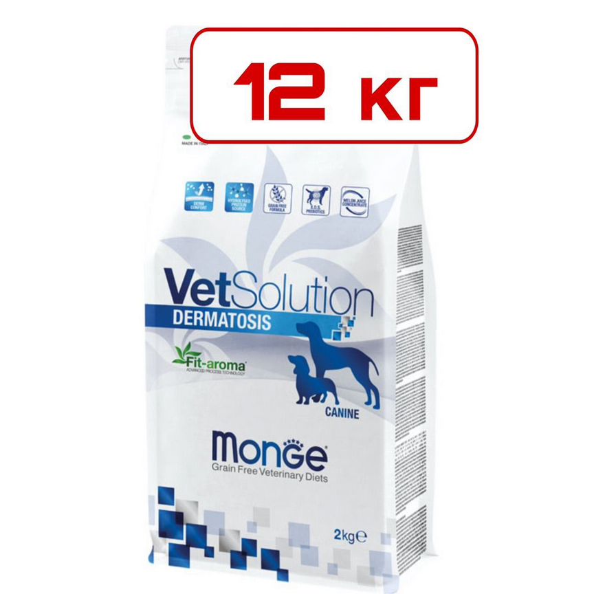 Корм для собак Monge VetSolution Dermatosis 12 кг