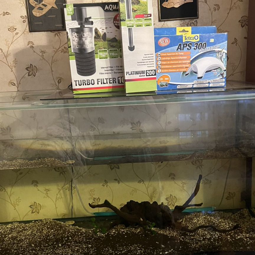 Аквариум с тумбой бу размер 100х50х40