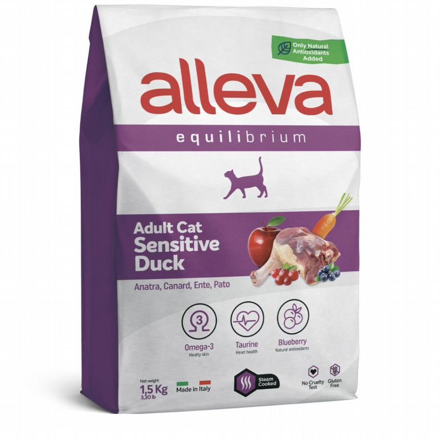 Alleva Equilibrium Сухой корм для кошек, с уткой