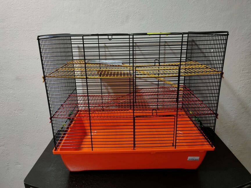 Большая удобная клетка для крыс и хомяков 3-уровня