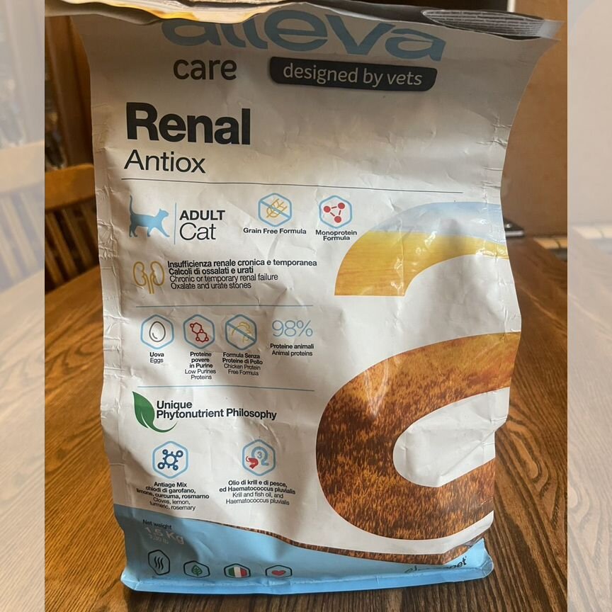 Корм для кошек renal Alleva Antitox