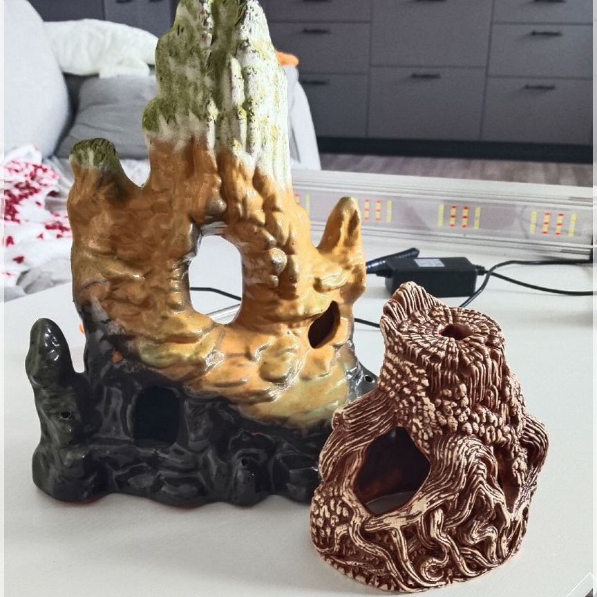 Компрессор воздушный,декорации в аквариум