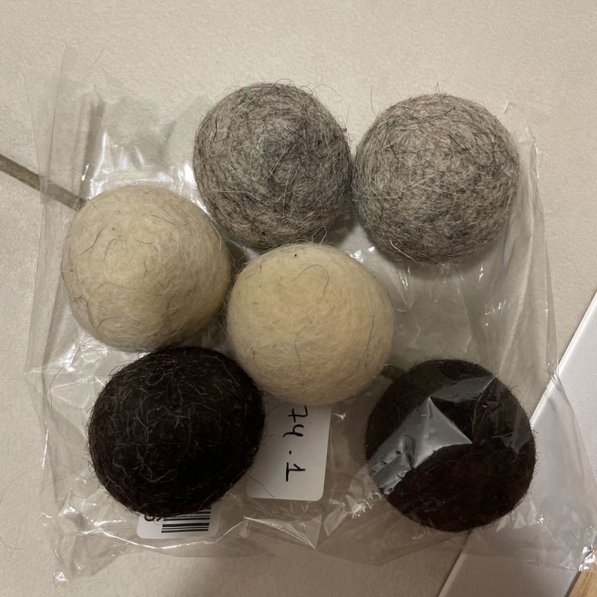 Шарики из натуральной овечьей шерсти