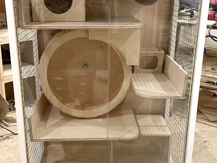 Клетка для грызунов деревянная Витрина для шиншилл