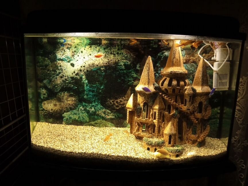 Аквариум 100л с пластиковый тумбой