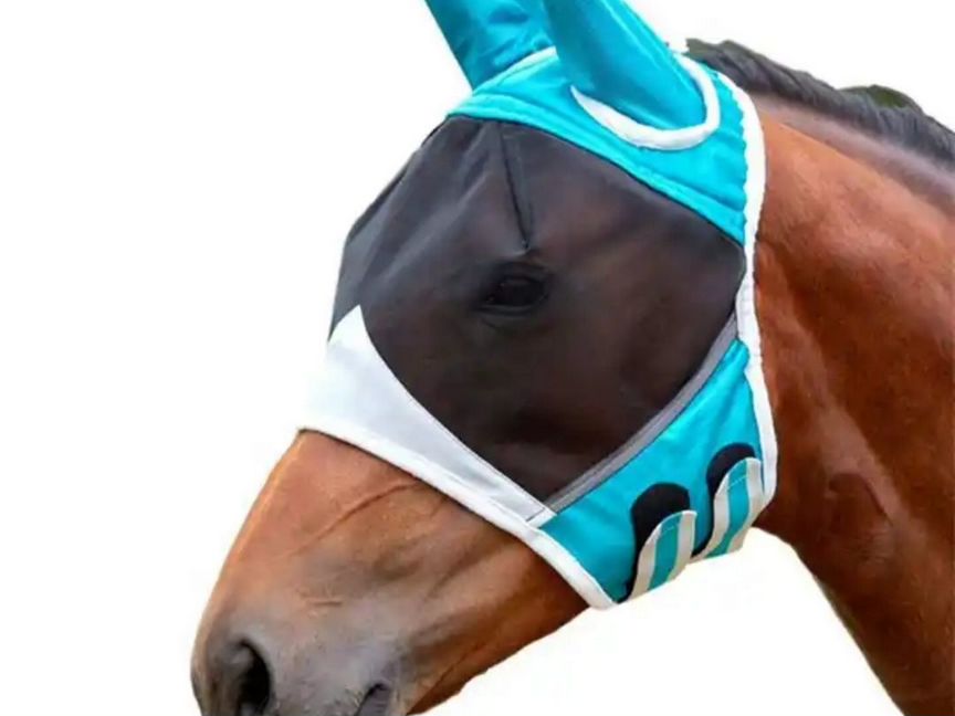 Антимоскитная маска для лошади новая