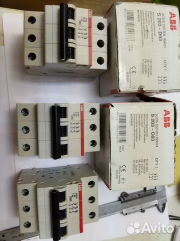 ABB, выключатель автомат, S203 D63, s203M купить в Москве | Товары для дома и дачи | Авито