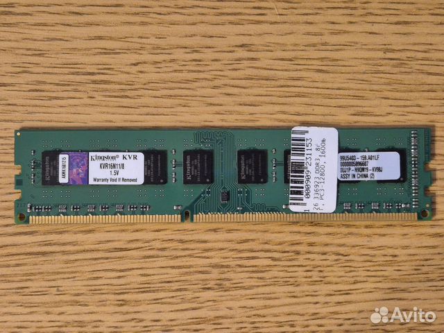 Модуль памяти Kingston DDR3 8GB KVR16N11/8 купить в Москве по низкой ...