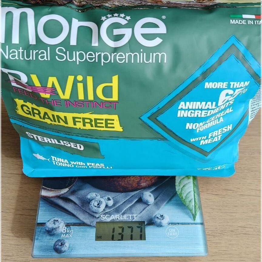 Корм для кошек Monge bwild с тунцом