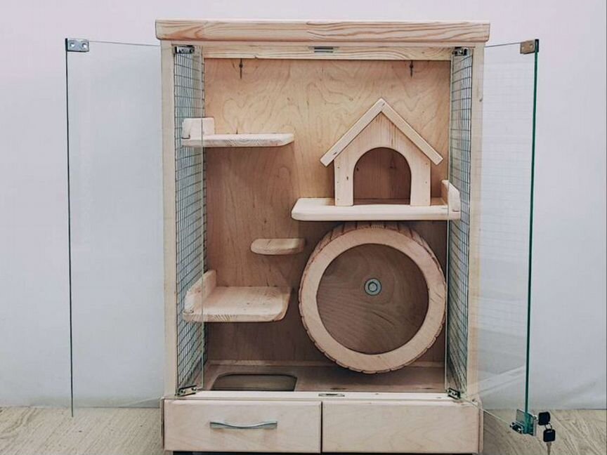 Клетка-витрина для шиншилл, дегу, хорька, белки