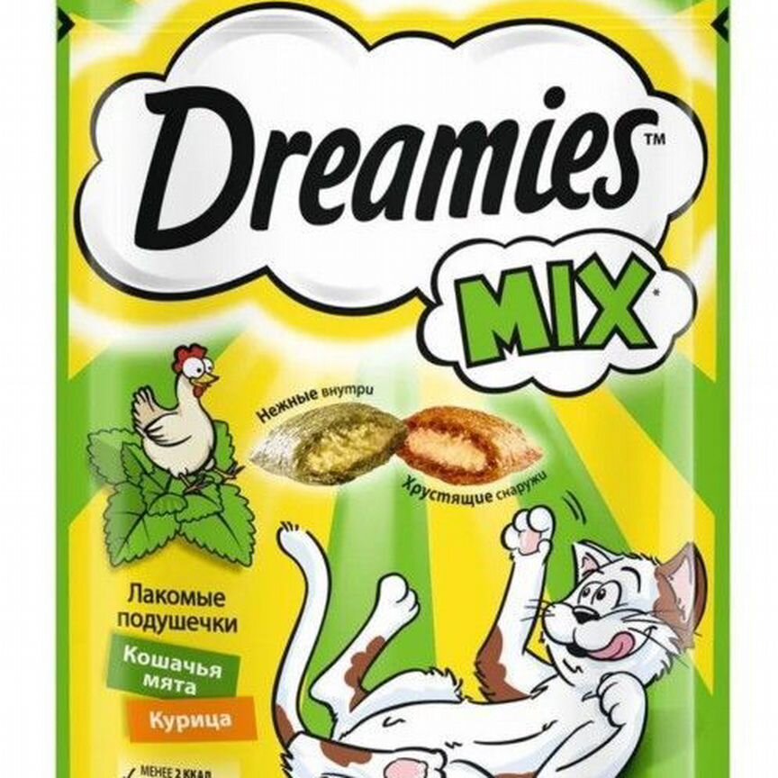 Лакомство для кошек Dreamis (курица, мята)
