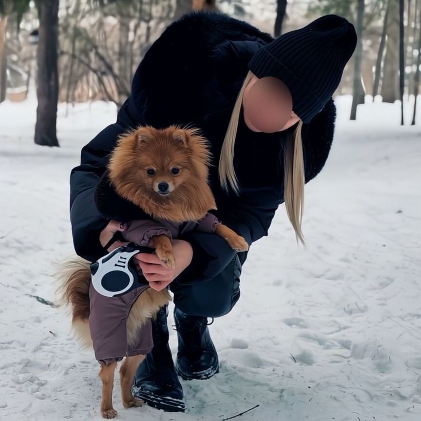Зимний комбинезон для собак мелких пород