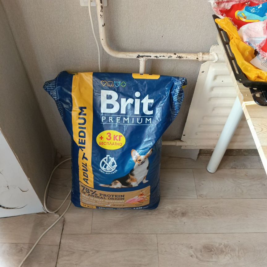 Корм для собак brit 15 кг