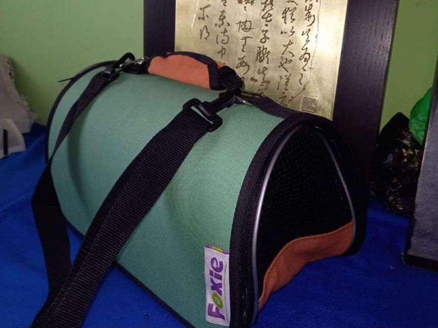 Перевозка для кошек зеленая Б/У