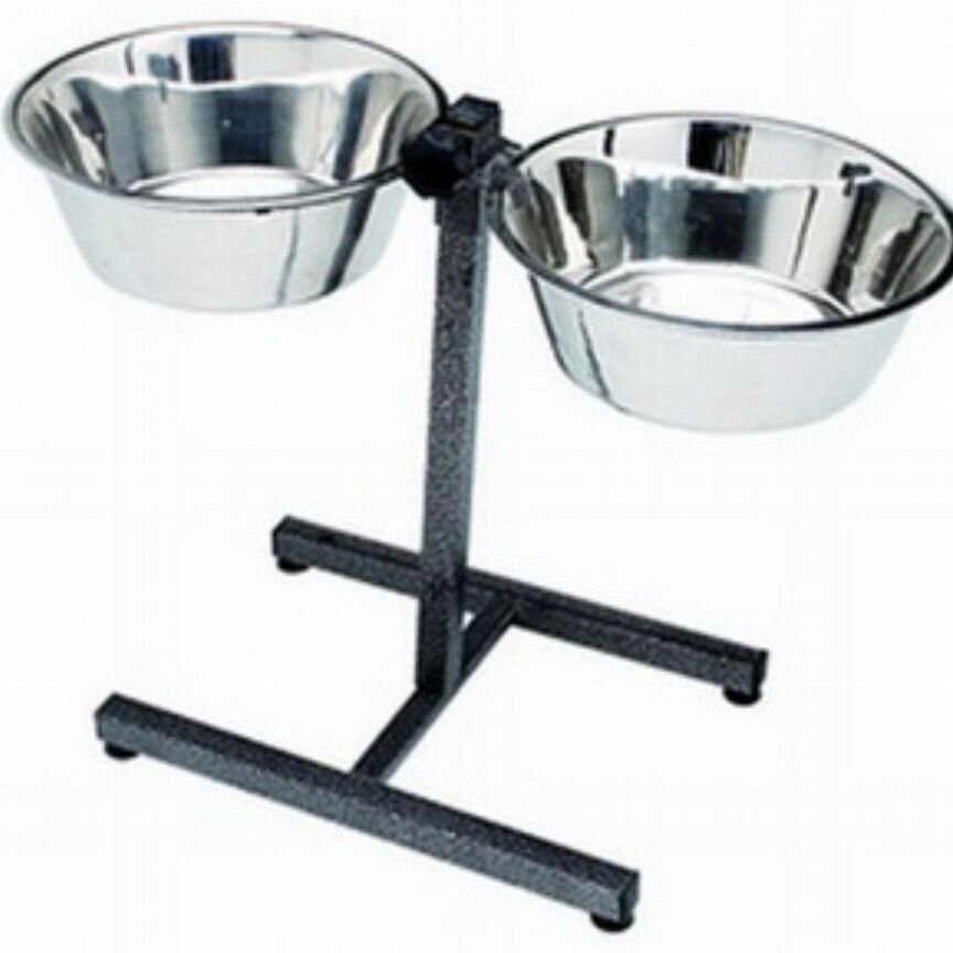 Стойка с мисками телескопическая