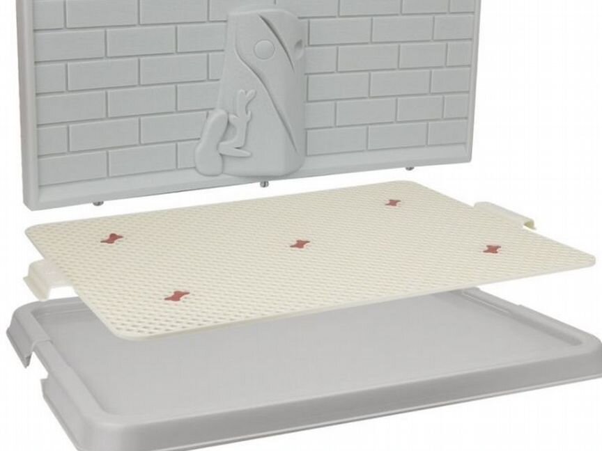 Туалет для собак со стенкой большого размера