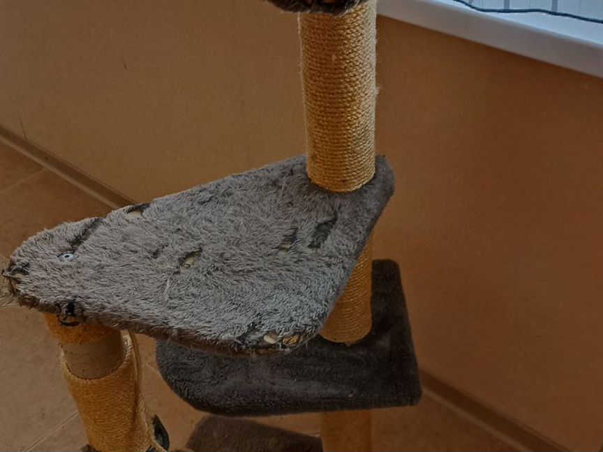 Когтеточка б/у 110 см 4 полочки