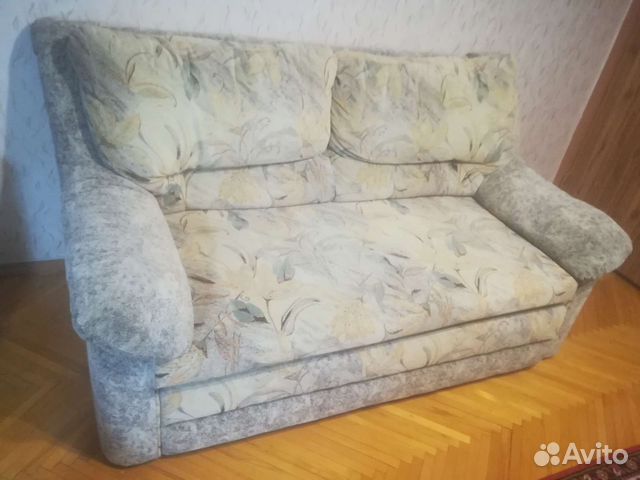 Диван кровать раздвижной , б/у , материал - Ткань , цвет Бежевый купить ...