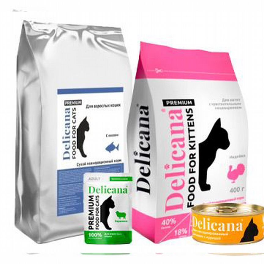 Delicana (Деликана) Сухой Корм для Кошек-1 кг