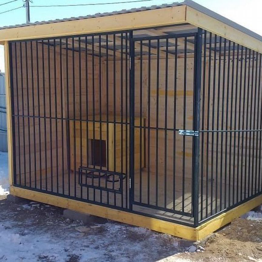 Вольер для собак уличный. Сборка   окрашивание