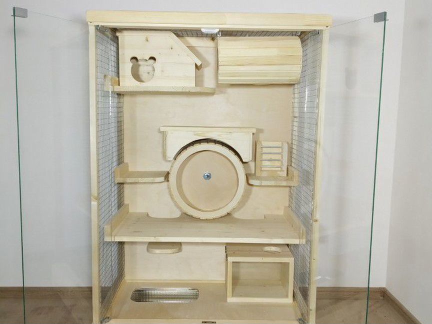 Витрина-клетка для шиншиллы, дегу, белки