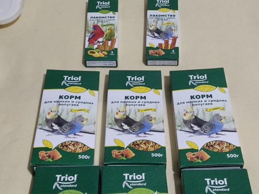 Корм для средних и мелких попугаев Triol 500 г