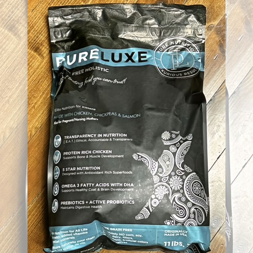 PureLuxe Пурлюкс для котят курица нут лосось 5 кг