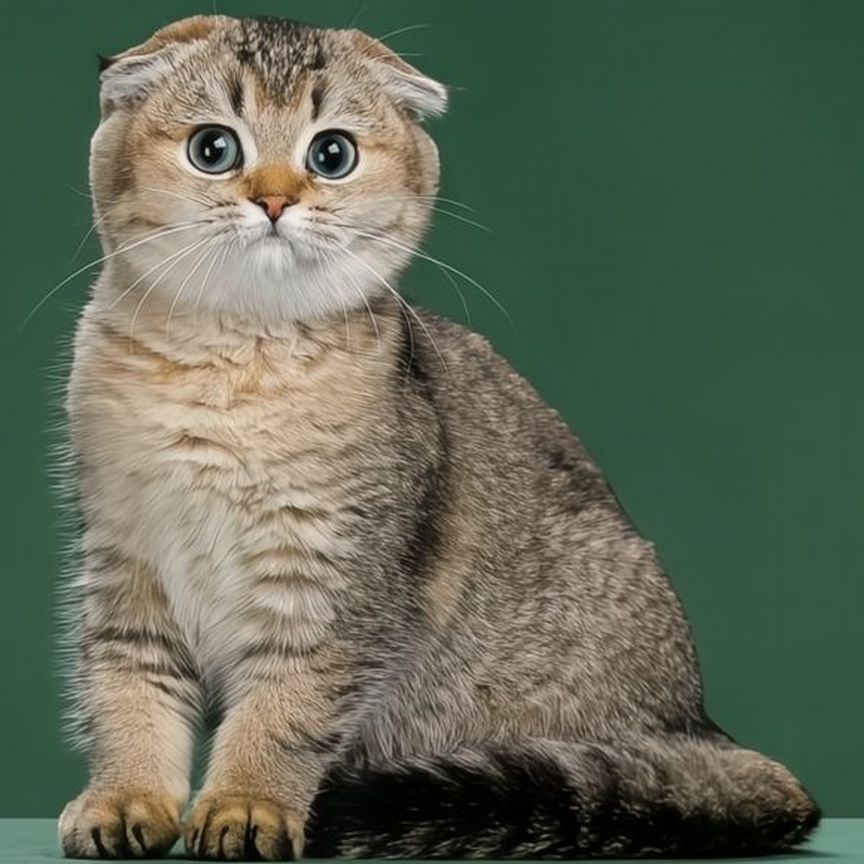 Шотландский вислоухий короткошёрстный котёнок