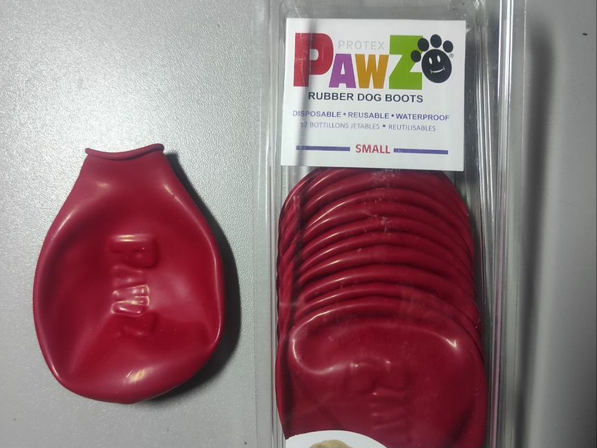 Ботинки для собак PawZ, S, красные