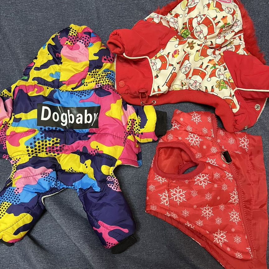 Зимний комбинезон, жилетка и курточка