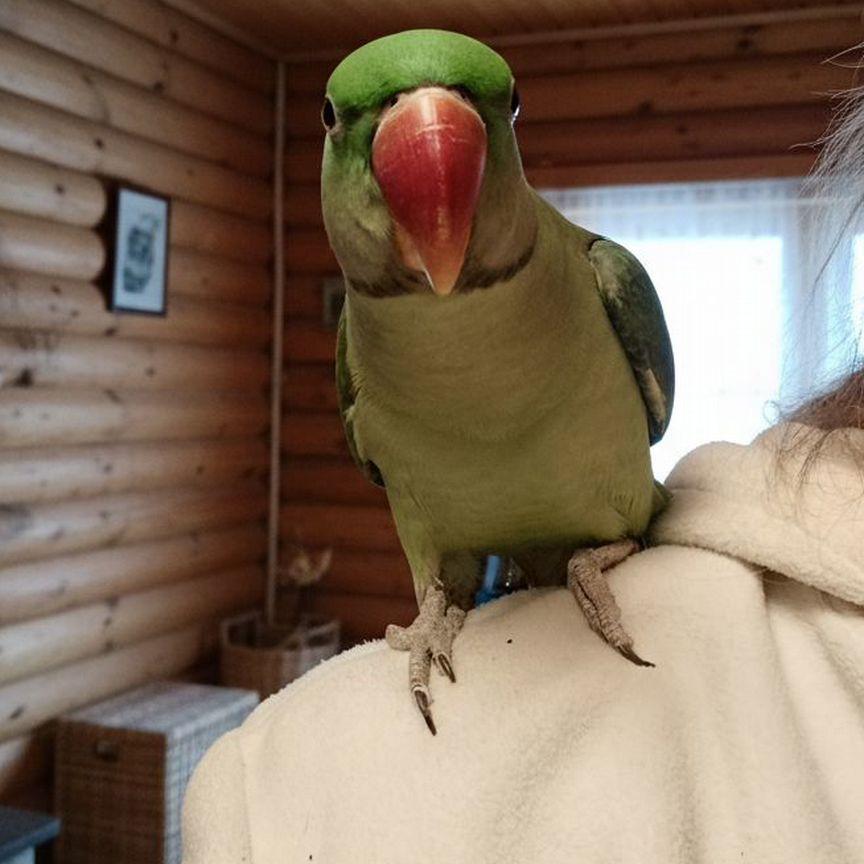 Александрийский попугай птенец говорящий ручной