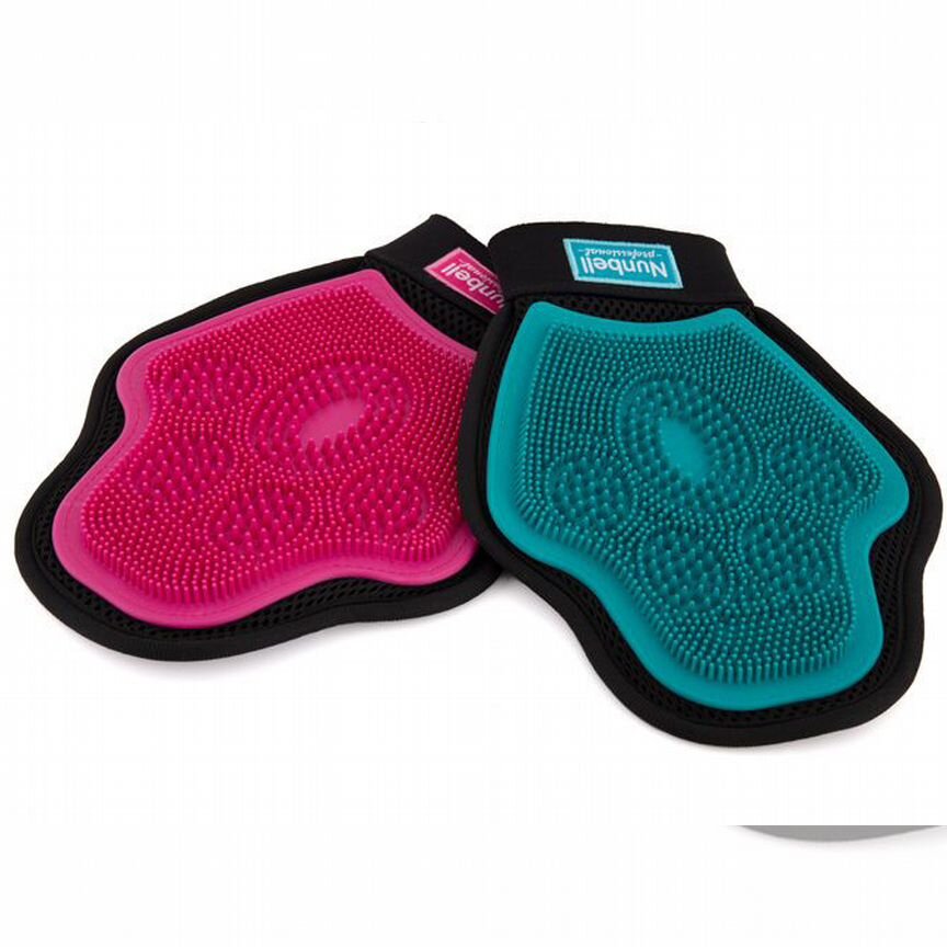 Nunbell рукавица для вычесывания животных двусторо