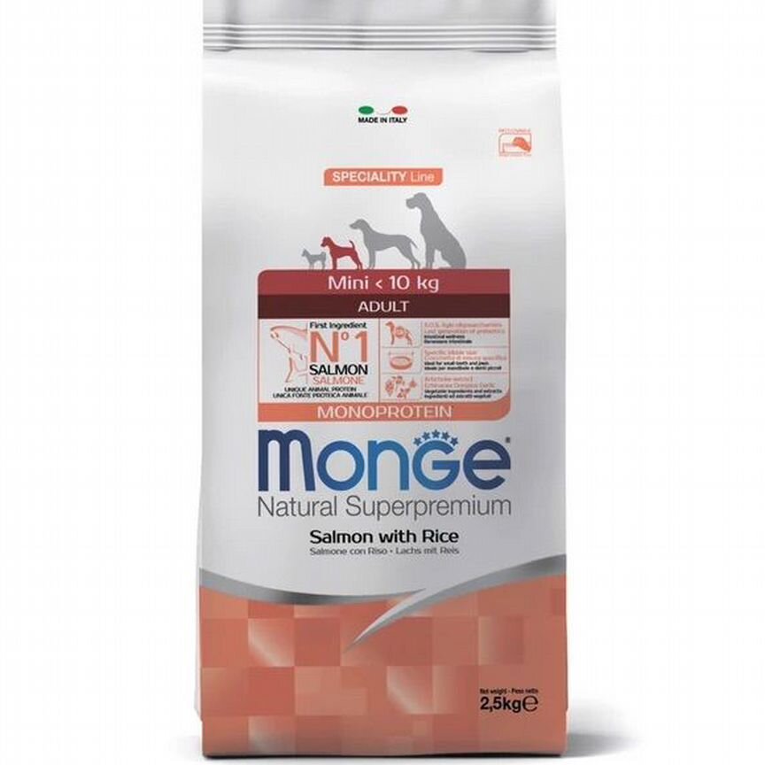 Monge Dog Speciality Line Monoprotein Mini 2.5кг