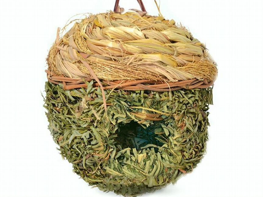 Гнездо для птиц домик с круглой крышей 11*11*15,5