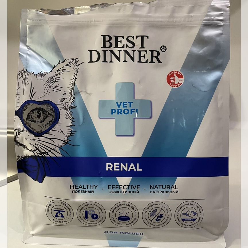 Сухой корм для кошек best dinner renal 1кг