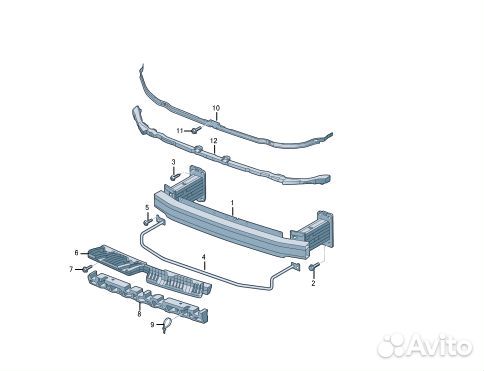 Кронштейн бамперао Volkswagen Touareg 3 рестайлинг купить в Москве ...
