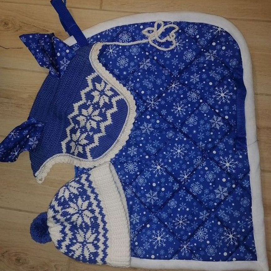 Вальтрап новогодний, шапочка и ушки