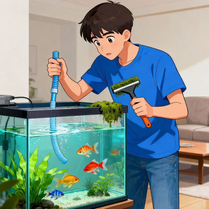 Обслуживание (чистка) аквариума