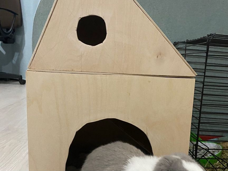 Домик для кроликов и др питомцев, ручная работа