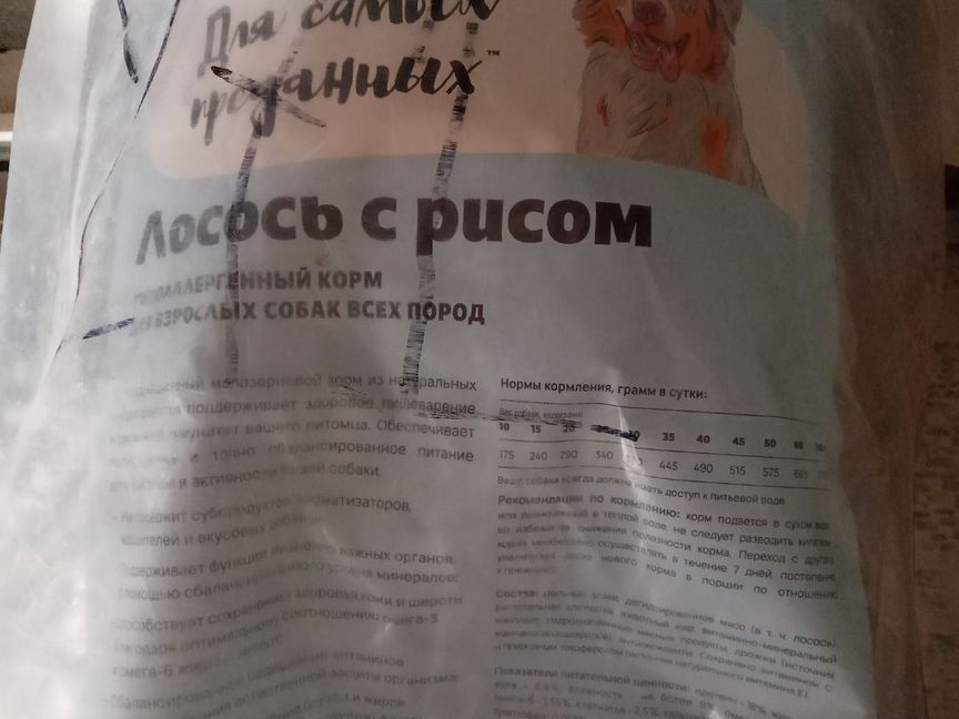 Корм для собак сухой (мешок)