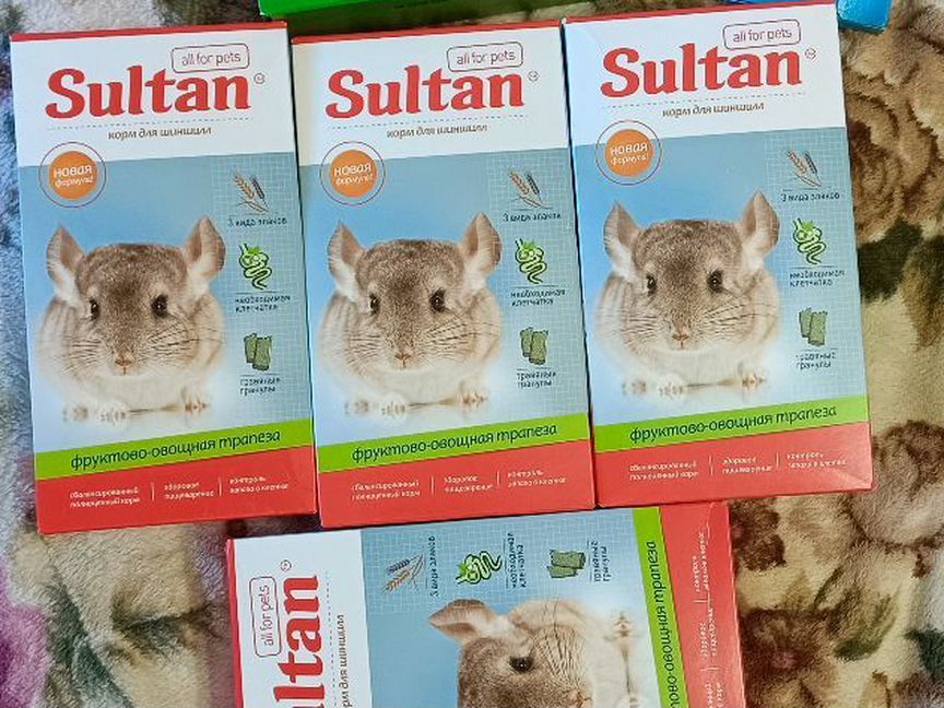 Набор корма для шиншилл, новый