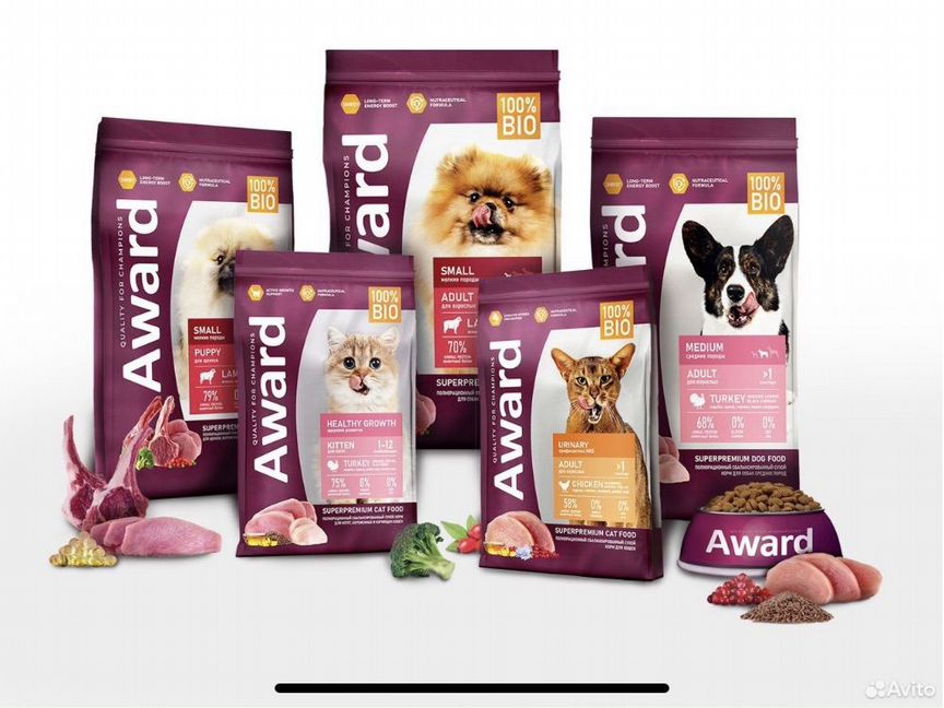 Корм для кошек Авард Award 15кг